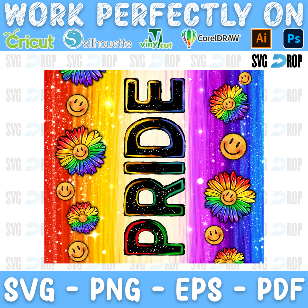 Pride Glitter Rainbow Lgbtq PNG | SVG DROP