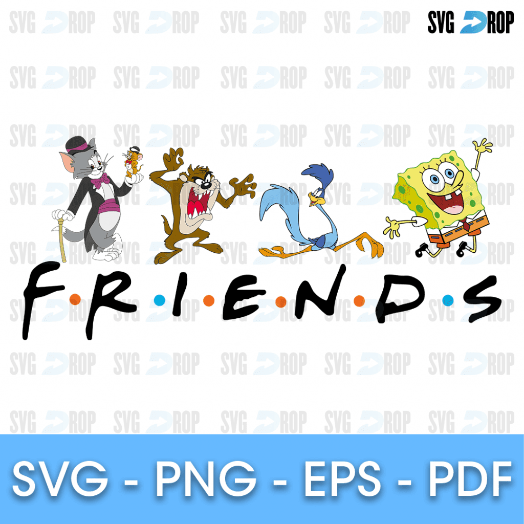 80’s Cartoon Friends Logo SVG | SVG DROP