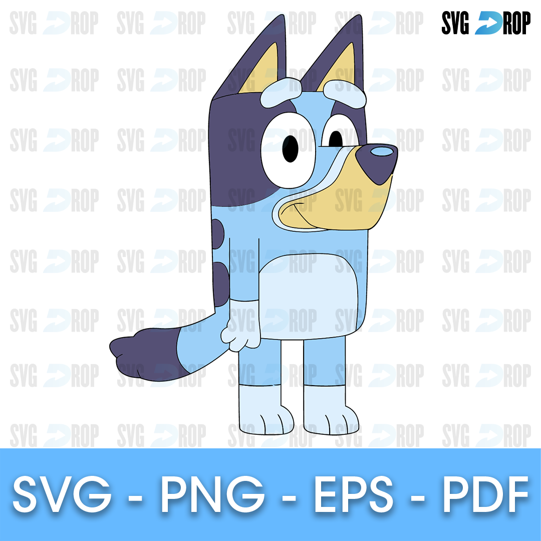 Bluey logo silhouette Svg, Bluey Vector, Bluey Alphabeth, Bluey Cutfil ...