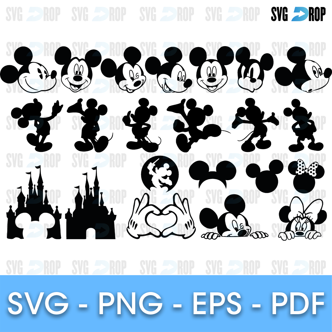 Mickey Mouse Bundle SVG | SVG DROP