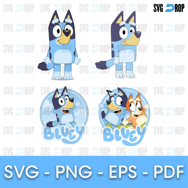 Scrapbooking Bluey birthday decorations |PNG|EPS|dxf| Digital download ...