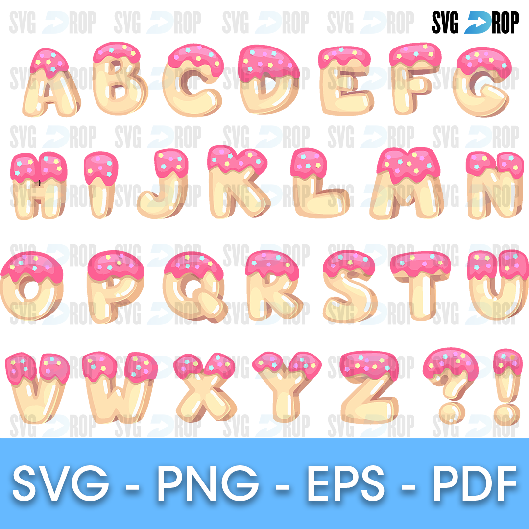 Donut Font SVG | SVG DROP