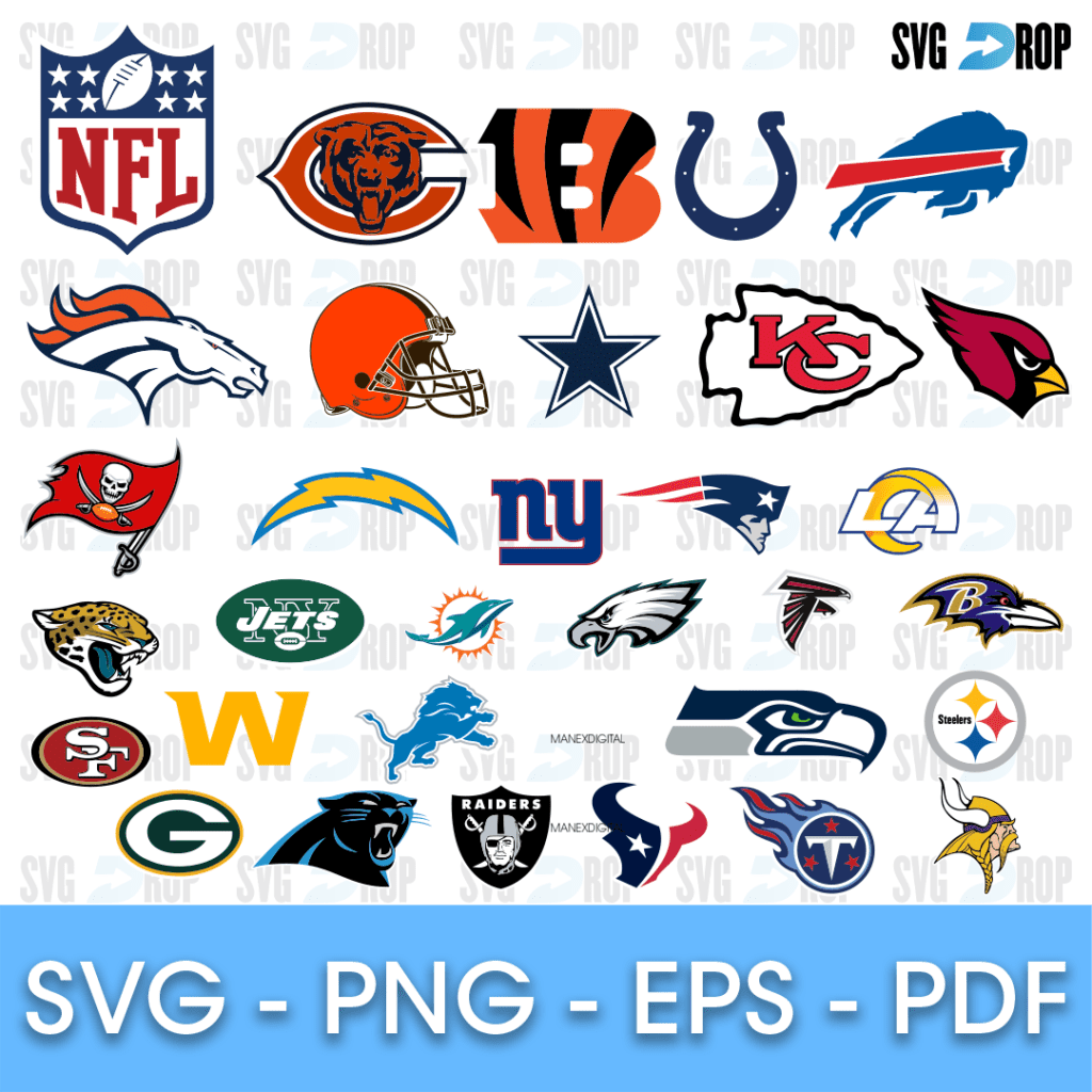 NFL Team Logo Bundle SVG | SVG DROP