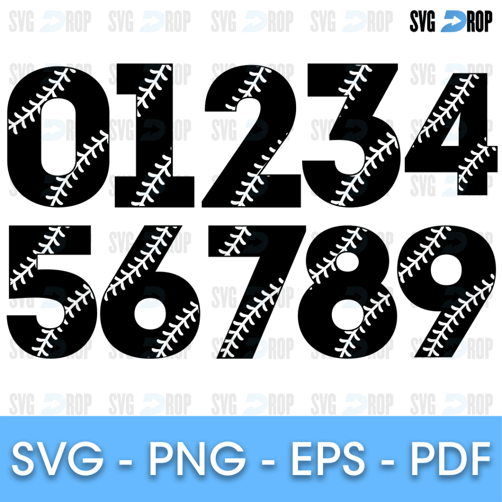 Baseball Number SVG | SVG DROP