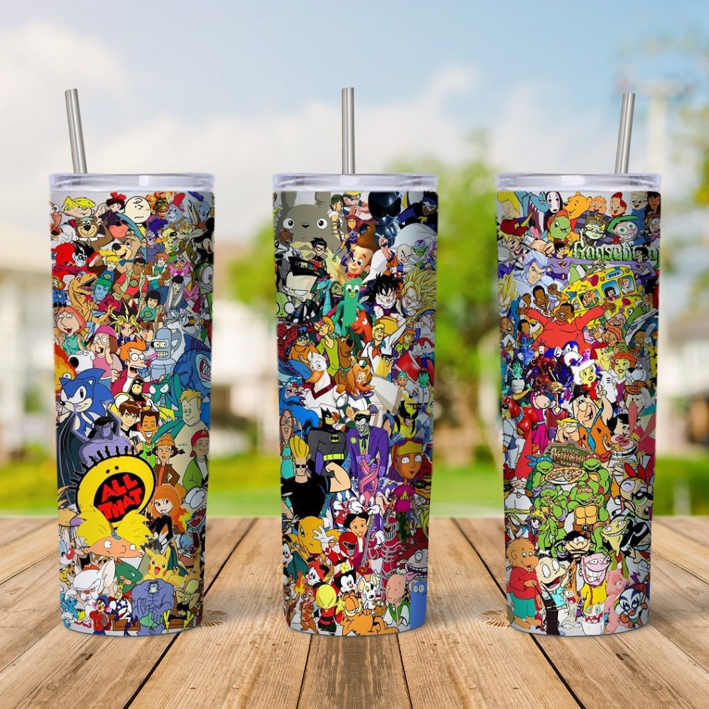 20 Oz 90s Cartoon Tumbler Cup Design | SVG DROP
