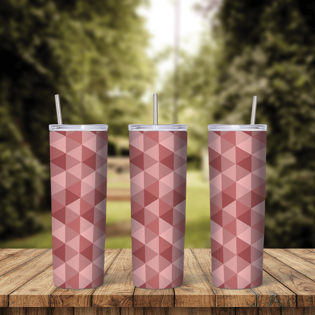 20 Oz Pink Geometry Tumbler Cup Design | SVG DROP