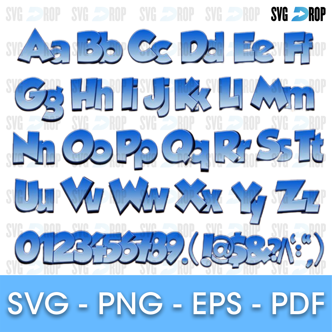 Smurfs Font Bundle SVG | SVG DROP