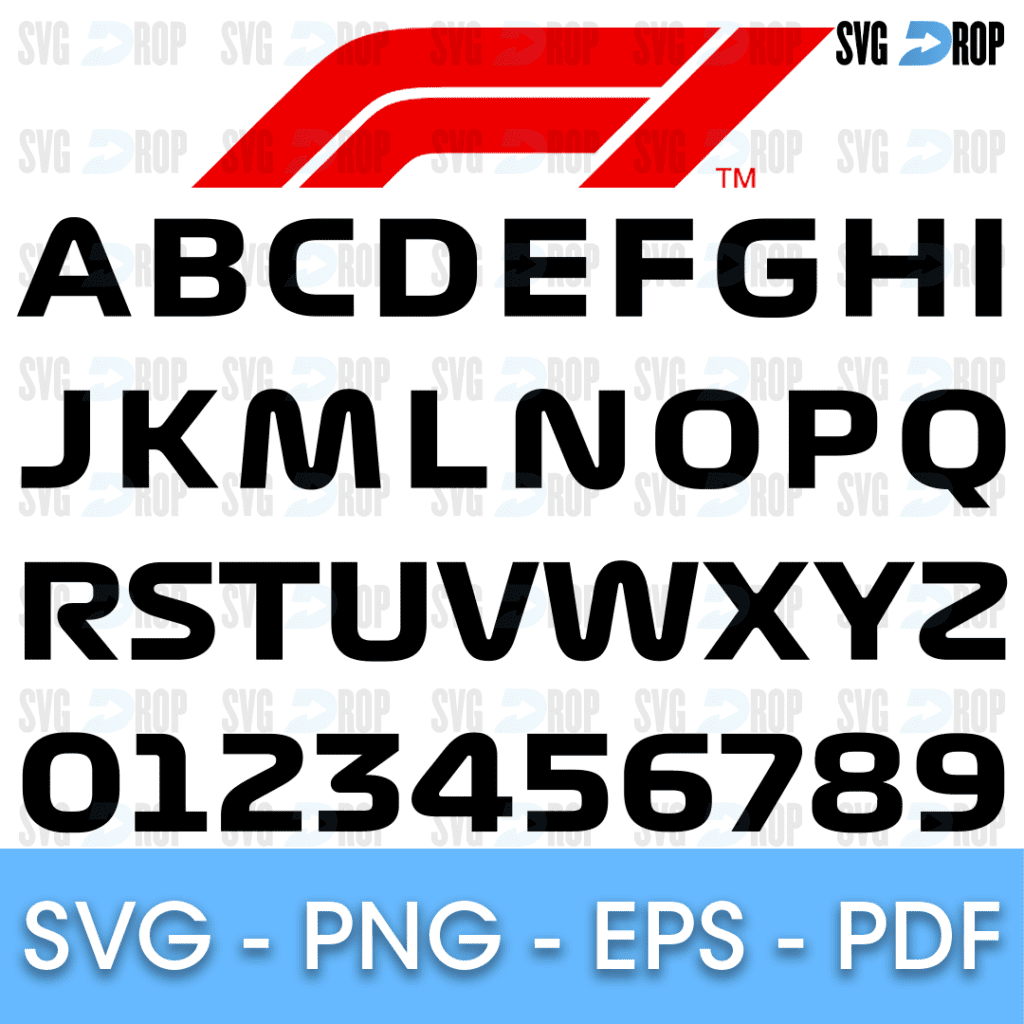 Formula 1 Font SVG | SVG DROP
