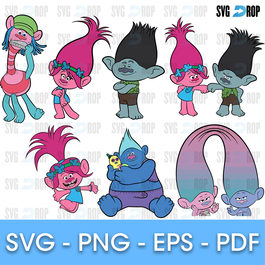 Trolls Bundle SVG | SVG DROP