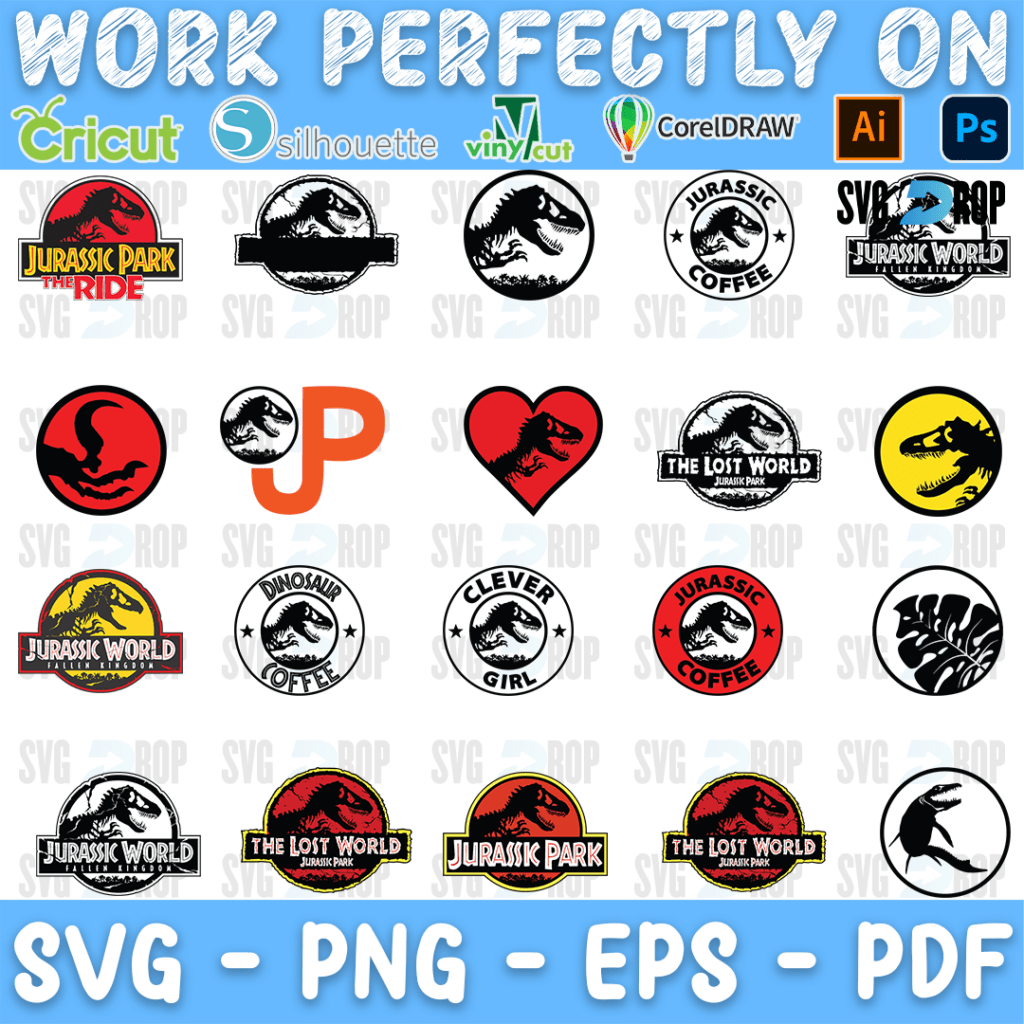 Jurassic Park Bundle SVG | SVG DROP