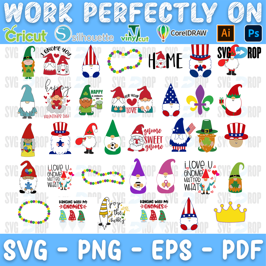 Gnomes Bundle SVG | SVG DROP