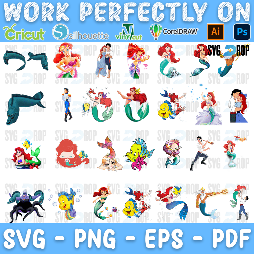 Little Mermaid Font SVG | SVG DROP