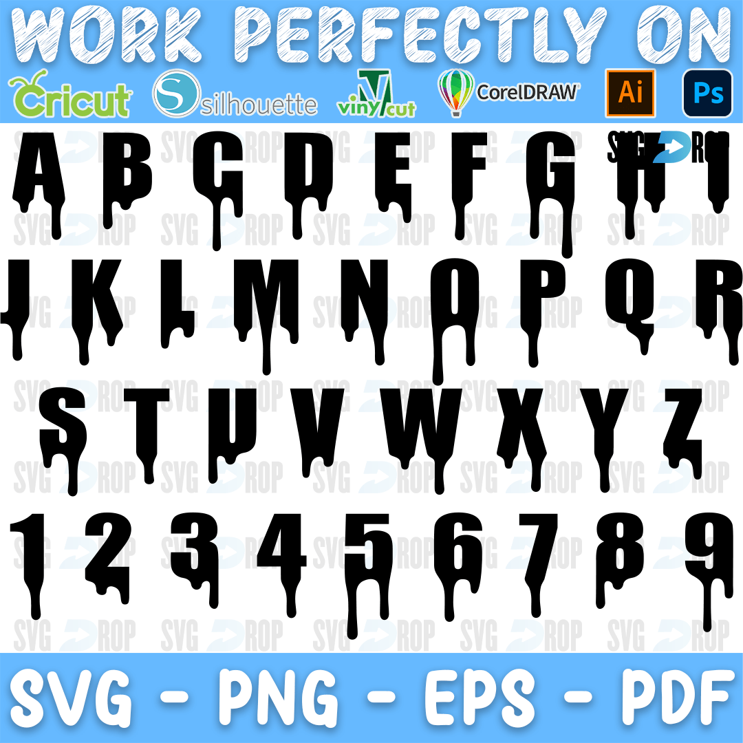 Drip Font SVG | SVG DROP