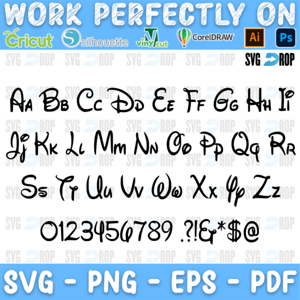 Disney Letter Font For Cricut