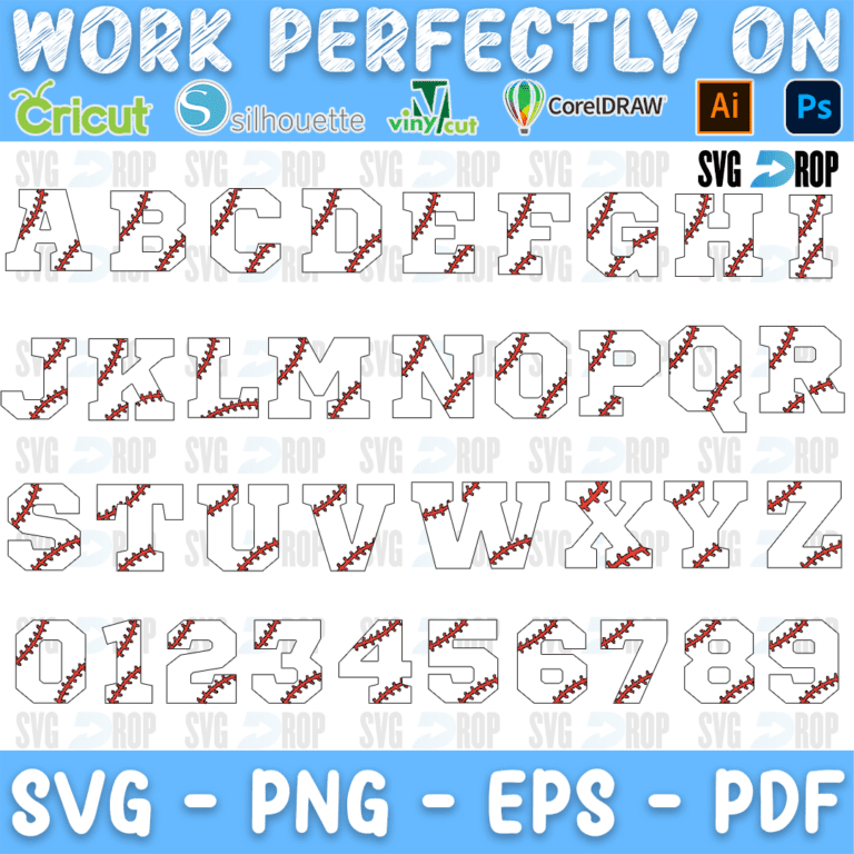 Baseball Number SVG | SVG DROP