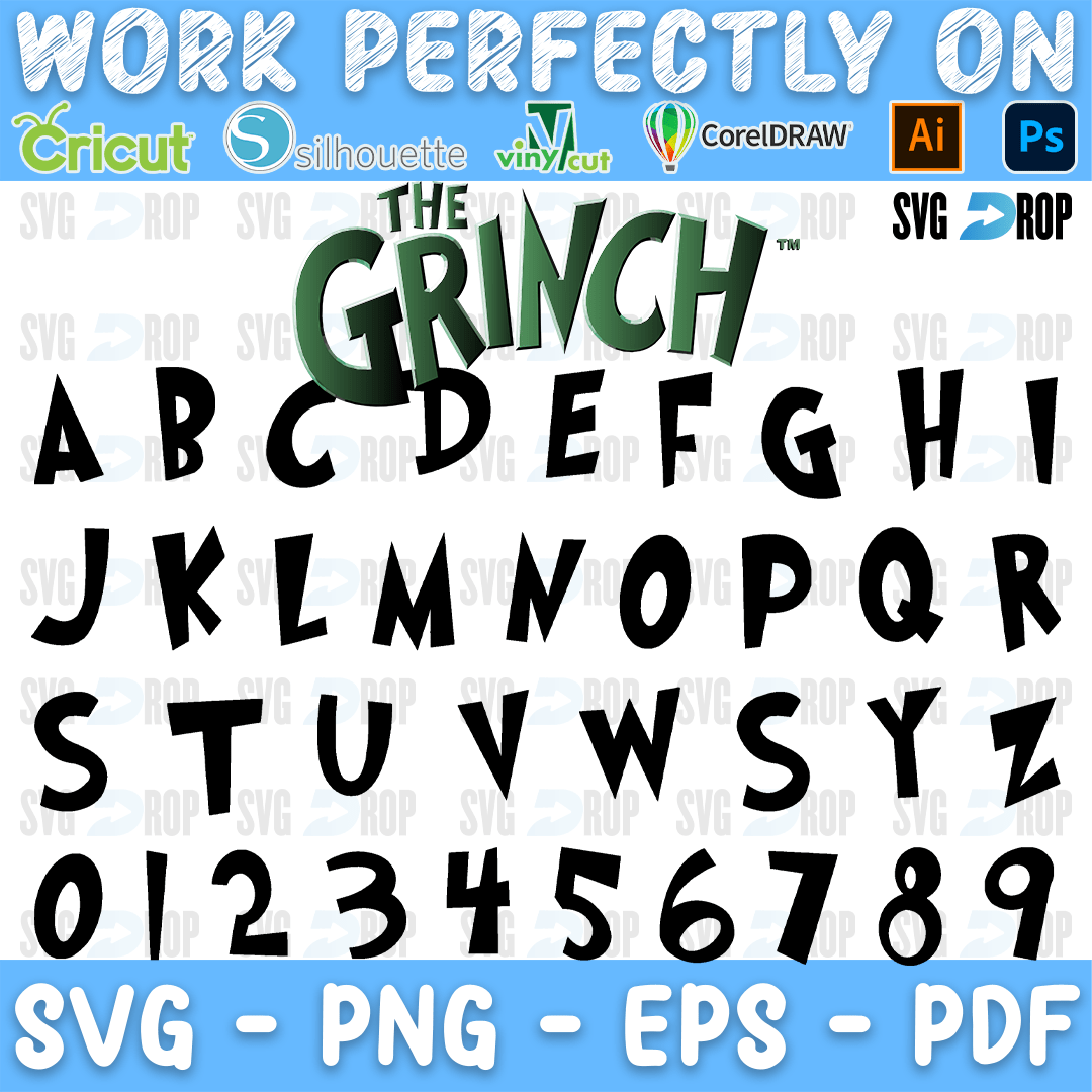 The Grinch Font Grinch Letter Template, Every Font Is Free To