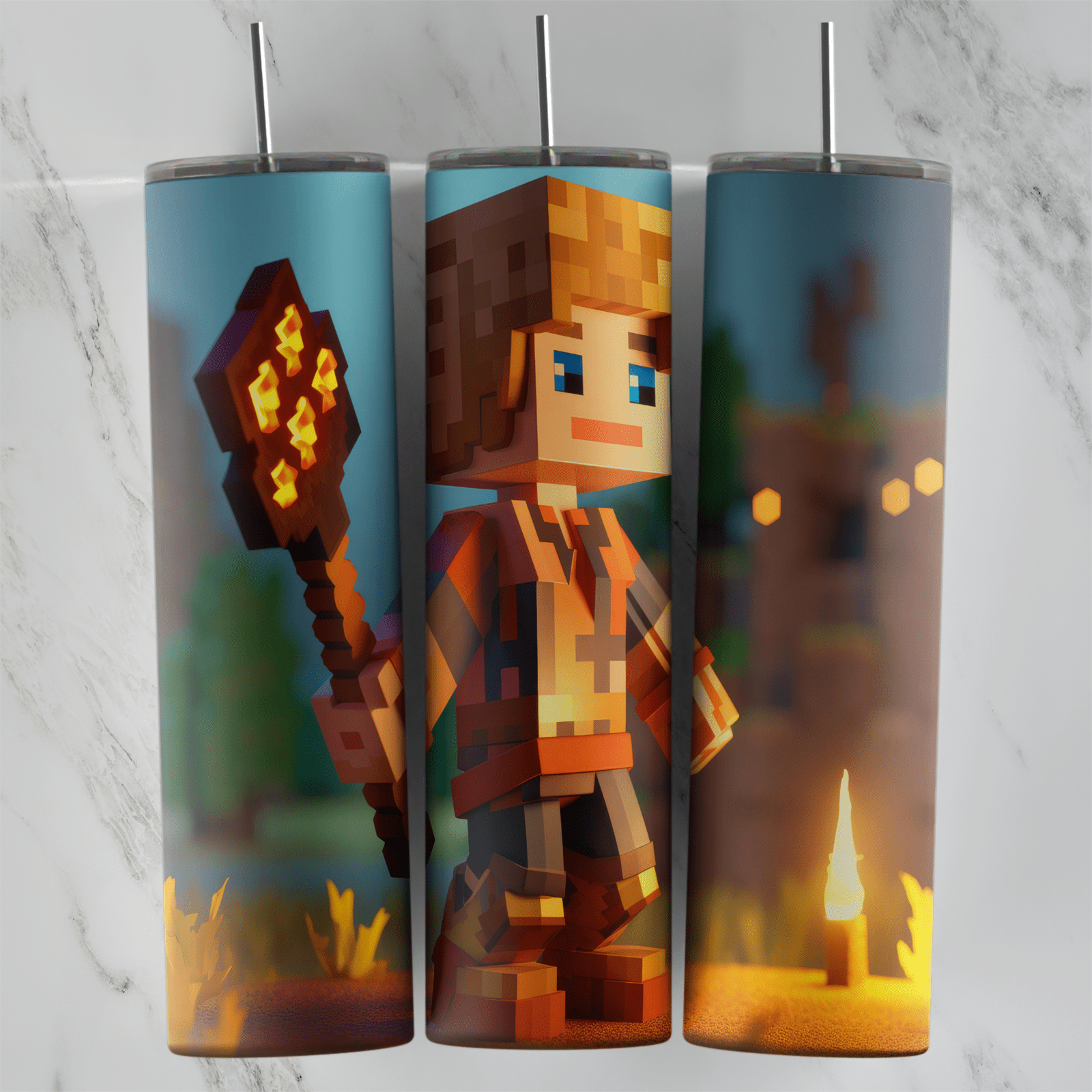 20 Oz Minecraft Tumbler Cup Design | SVG DROP