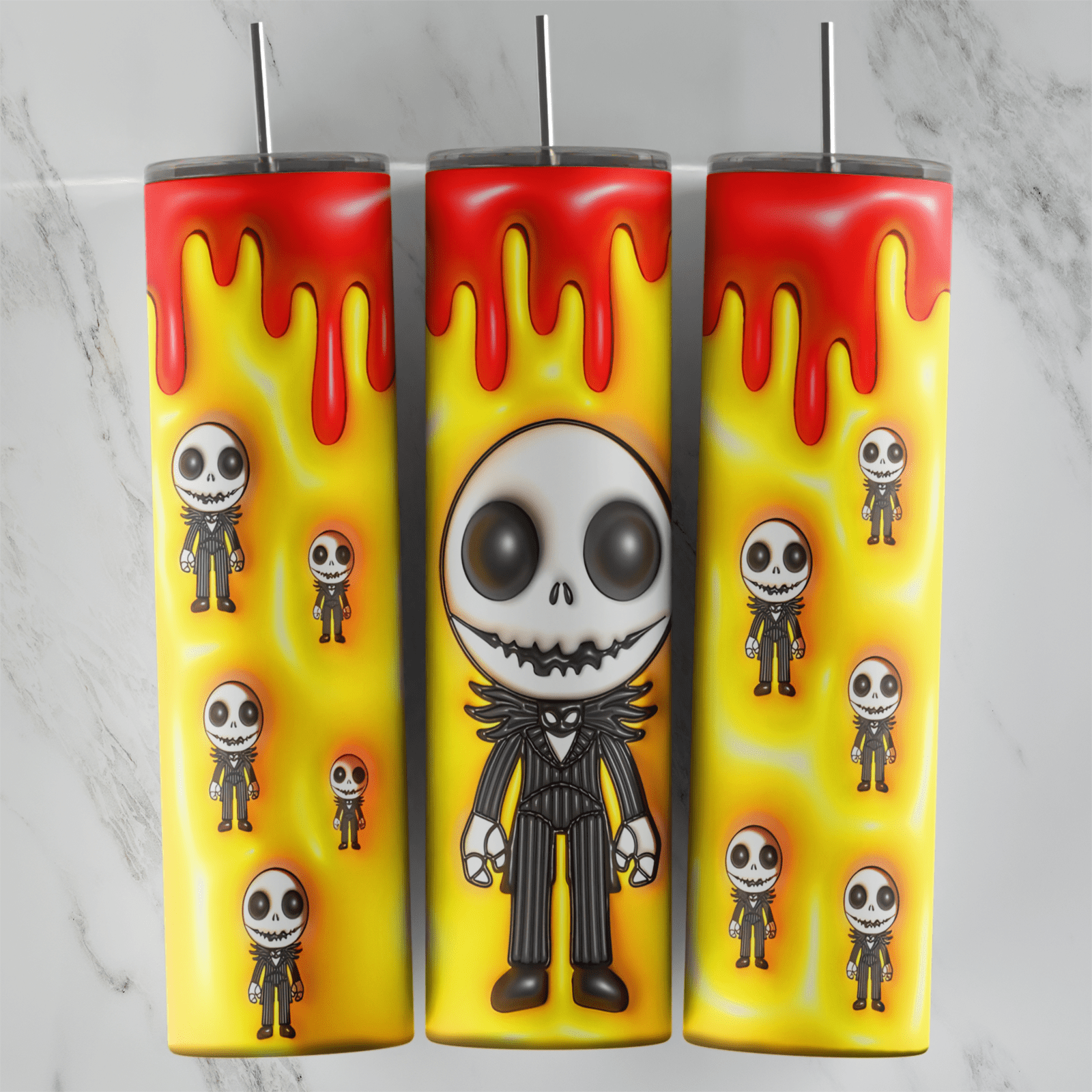 20 Oz 3D Inflated Horror Tumbler Cup Design | SVG DROP