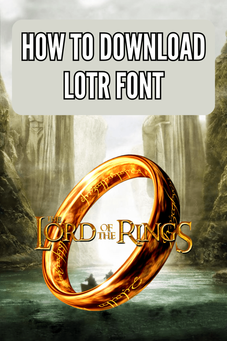 How to Download the Lord of the Rings Font for Your Projects | SVG DROP