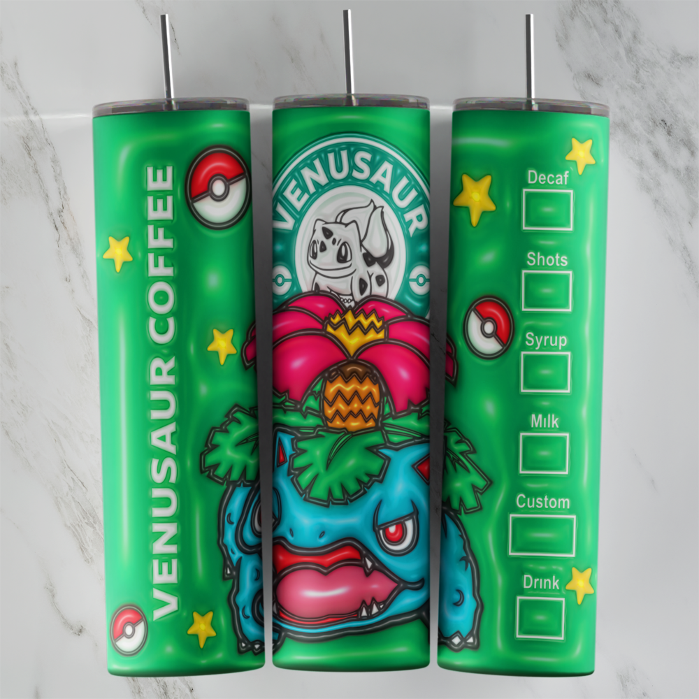 20 Oz 3D Pokemon Tumbler Cup Design | SVG DROP