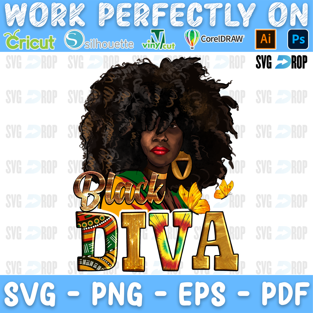 Black Diva Juneteenth PNG | SVG DROP