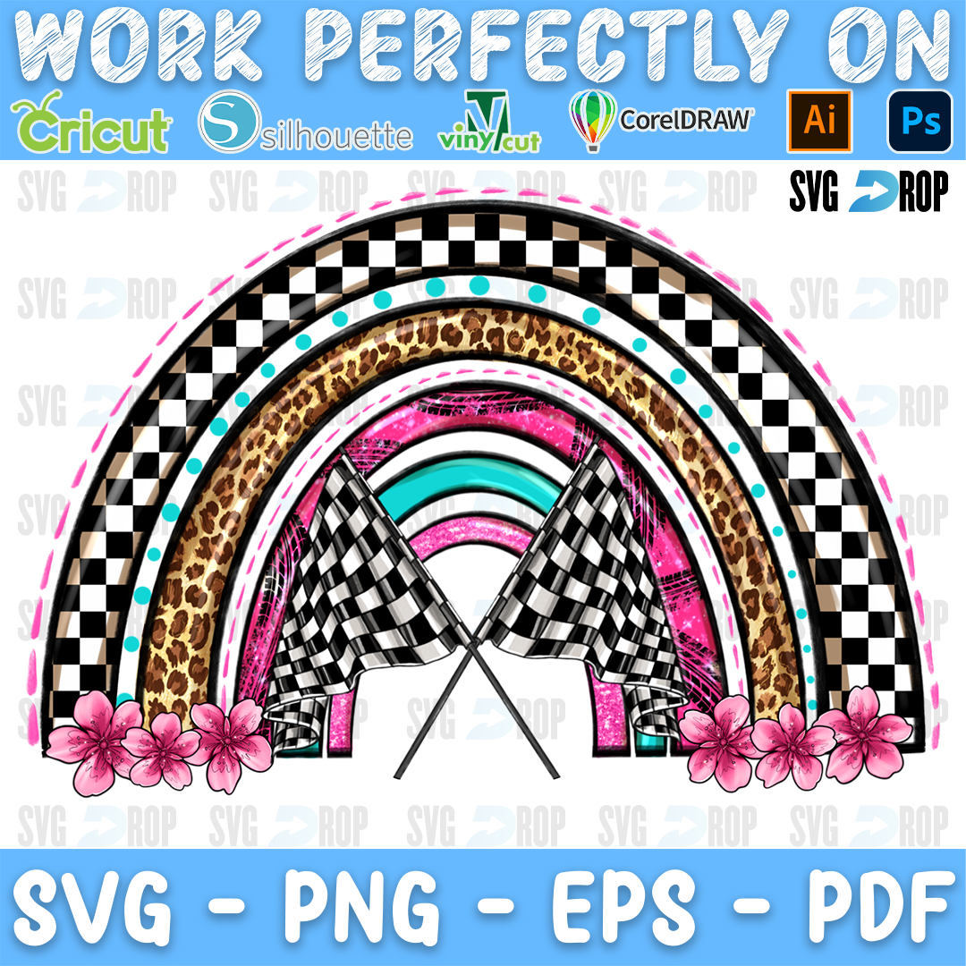 Race Rainbow PNG | SVG DROP