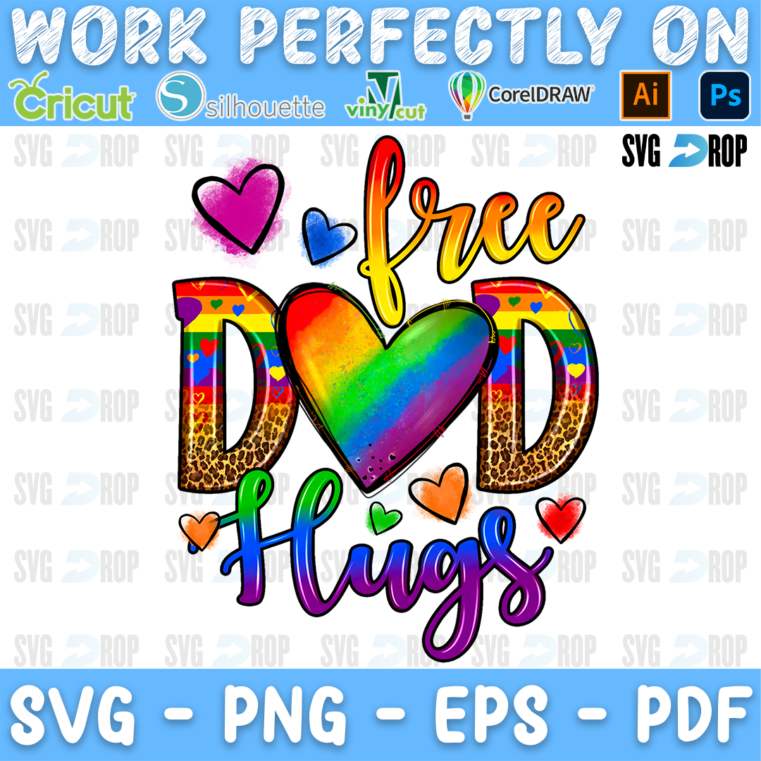 Free Dad Hugs PNG | SVG DROP