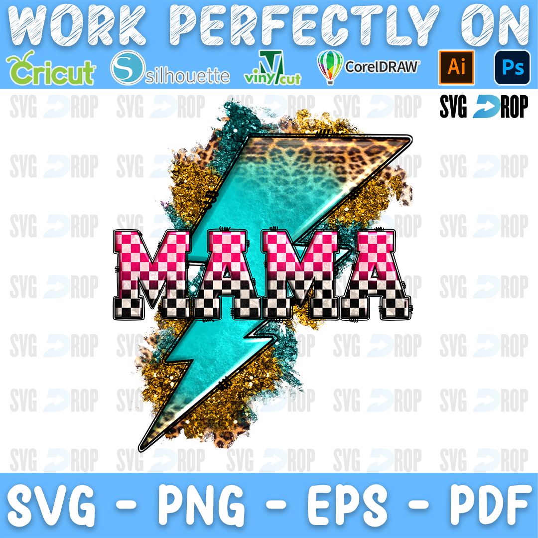Mama Lightning Bolt PNG | SVG DROP